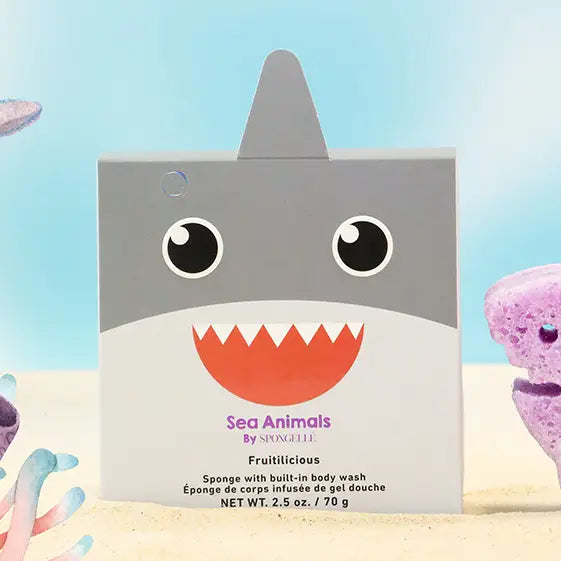 Spongelle Sammy Shark Sea Animals Sponge – shopflowersplus.com