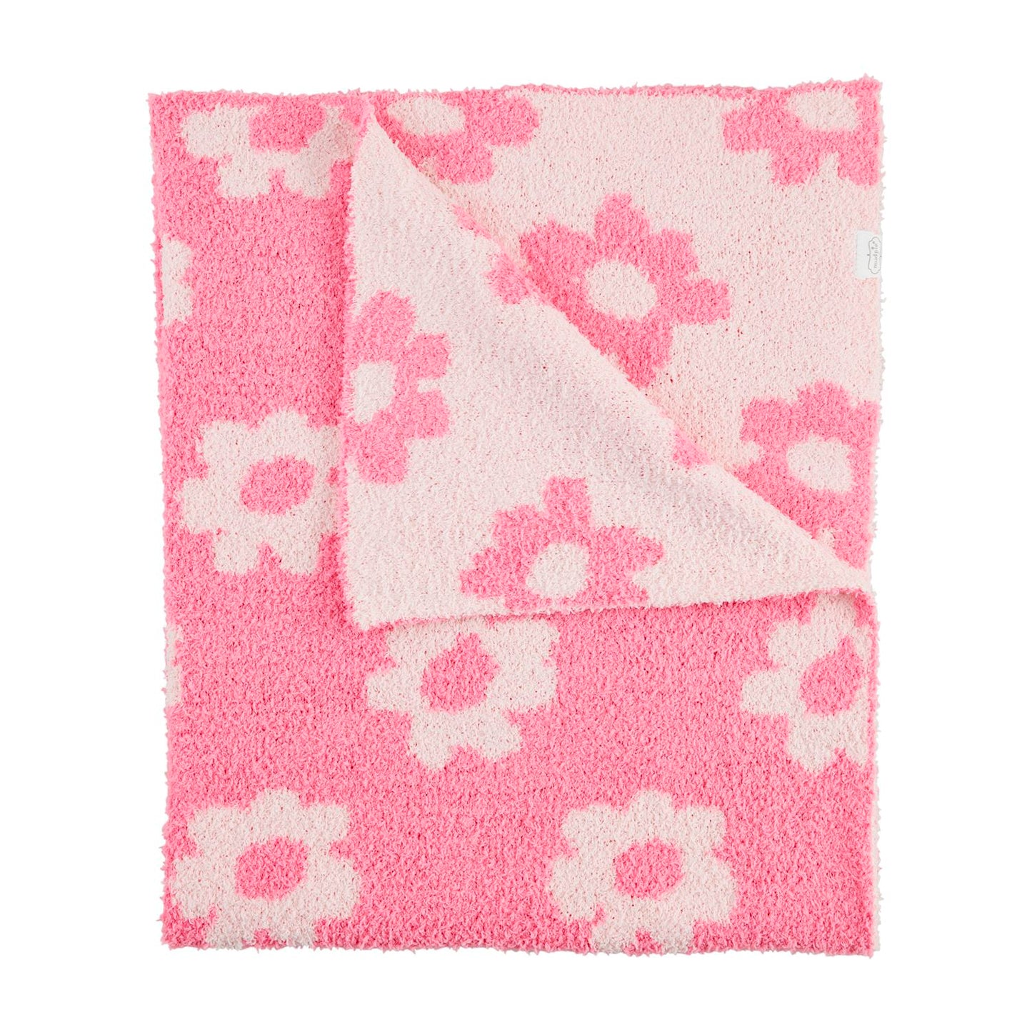 MUD PIE PINK CHENILLE FLOWER BLANKET – shopflowersplus.com