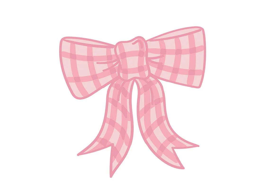 HAPPY EVERYTHING PINK GINGHAM BOW BIG ATTACHMENT – shopflowersplus.com